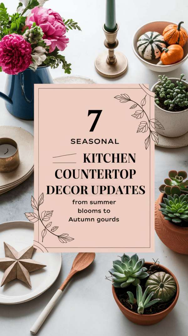 7 Seasonal Kitchen Countertop Decor Updates: From Summer Blooms To ...